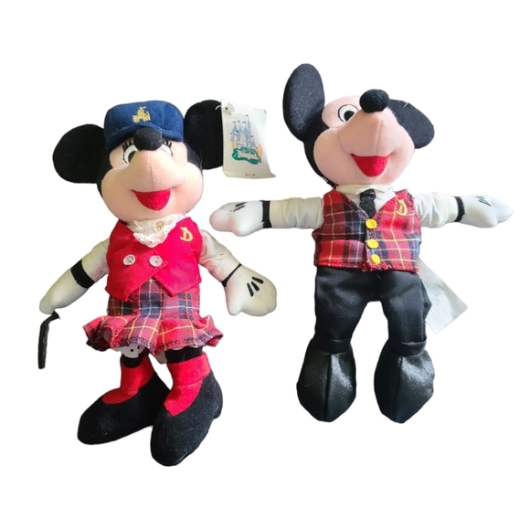 Disney | Toys | Vintage Tour Guide Mickey And Minnie Mouse Bean Bag ...